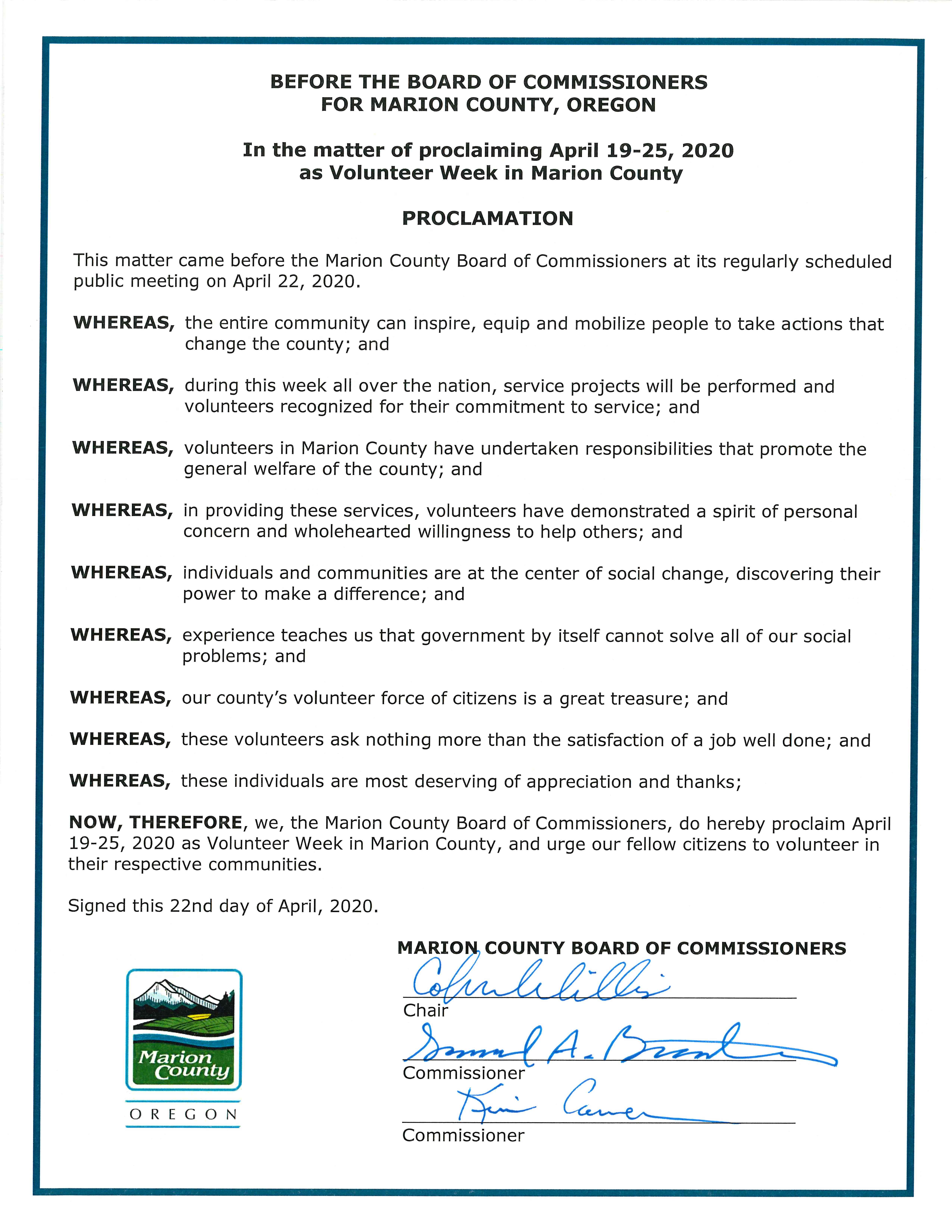 Volunteer Recognition